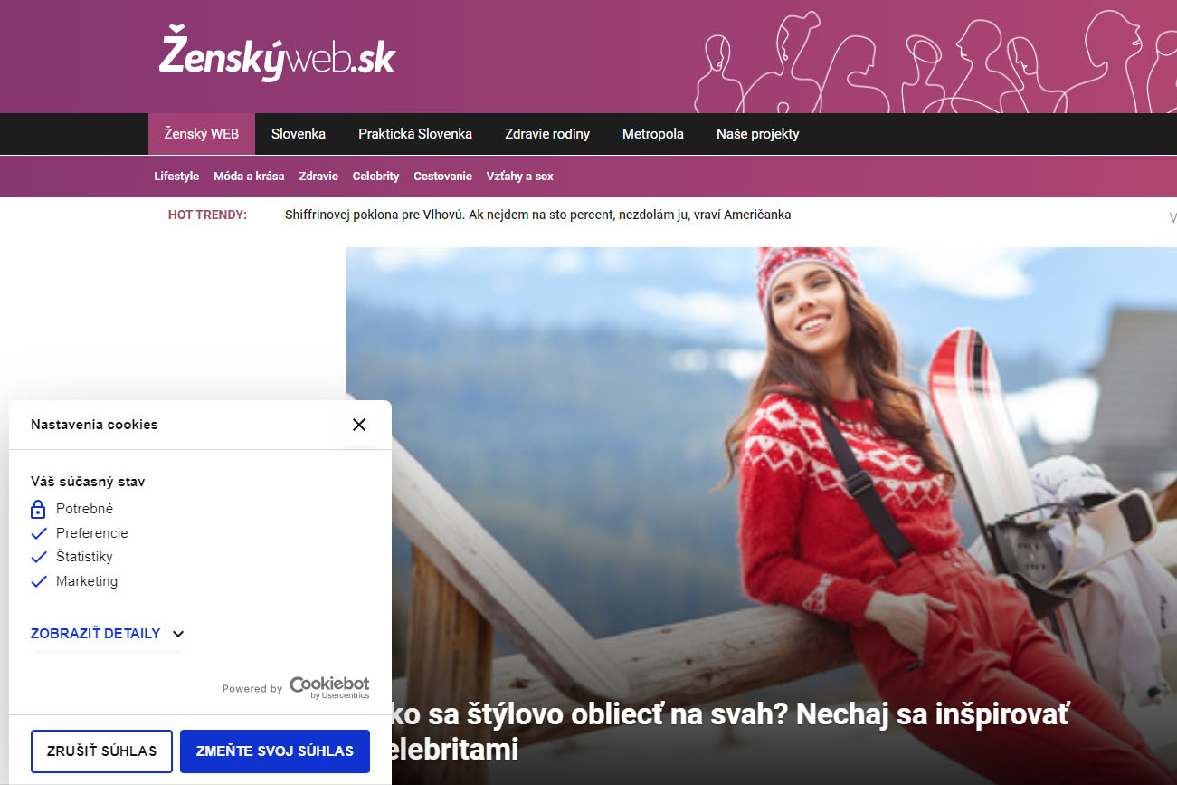 Predplatné - Zensky Web