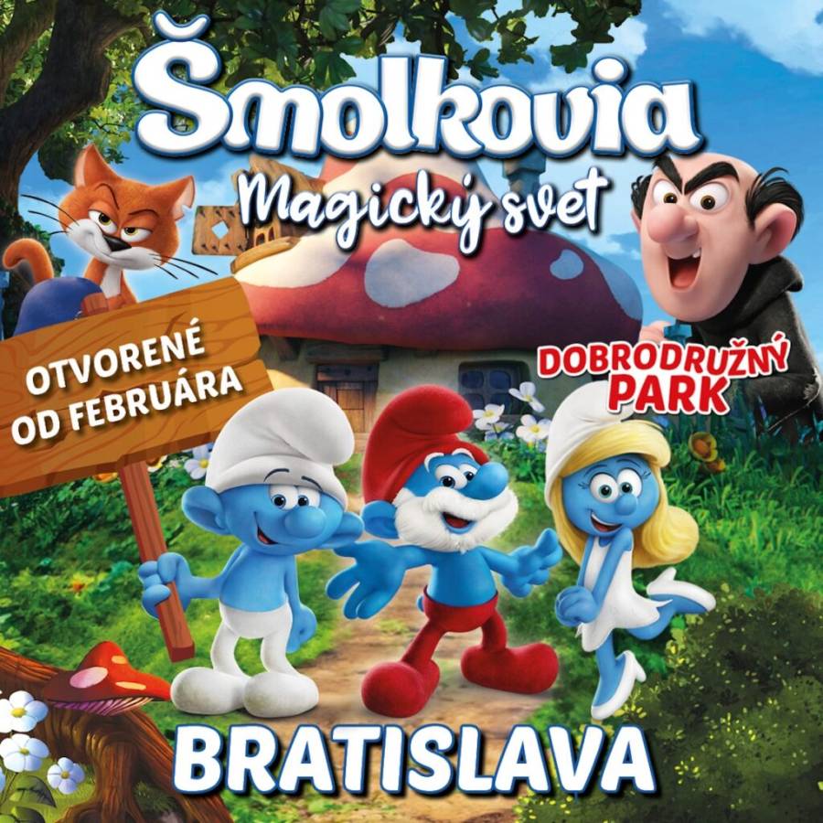 Veľkolepý dobrodružný park Šmolkovia prichádza do Bratislavy - Zensky Web